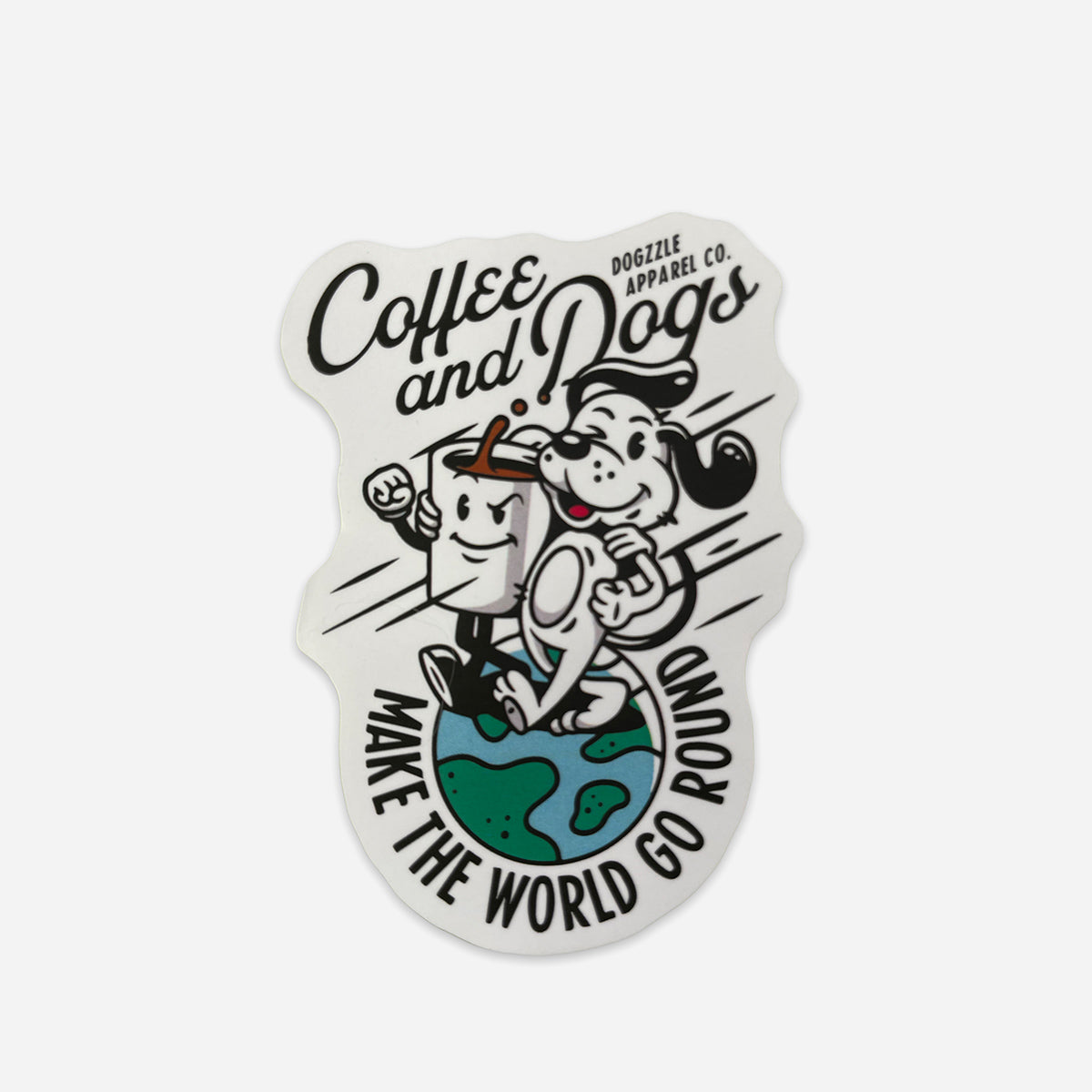 Coffee And Dogs Sticker – Dogzzle.com